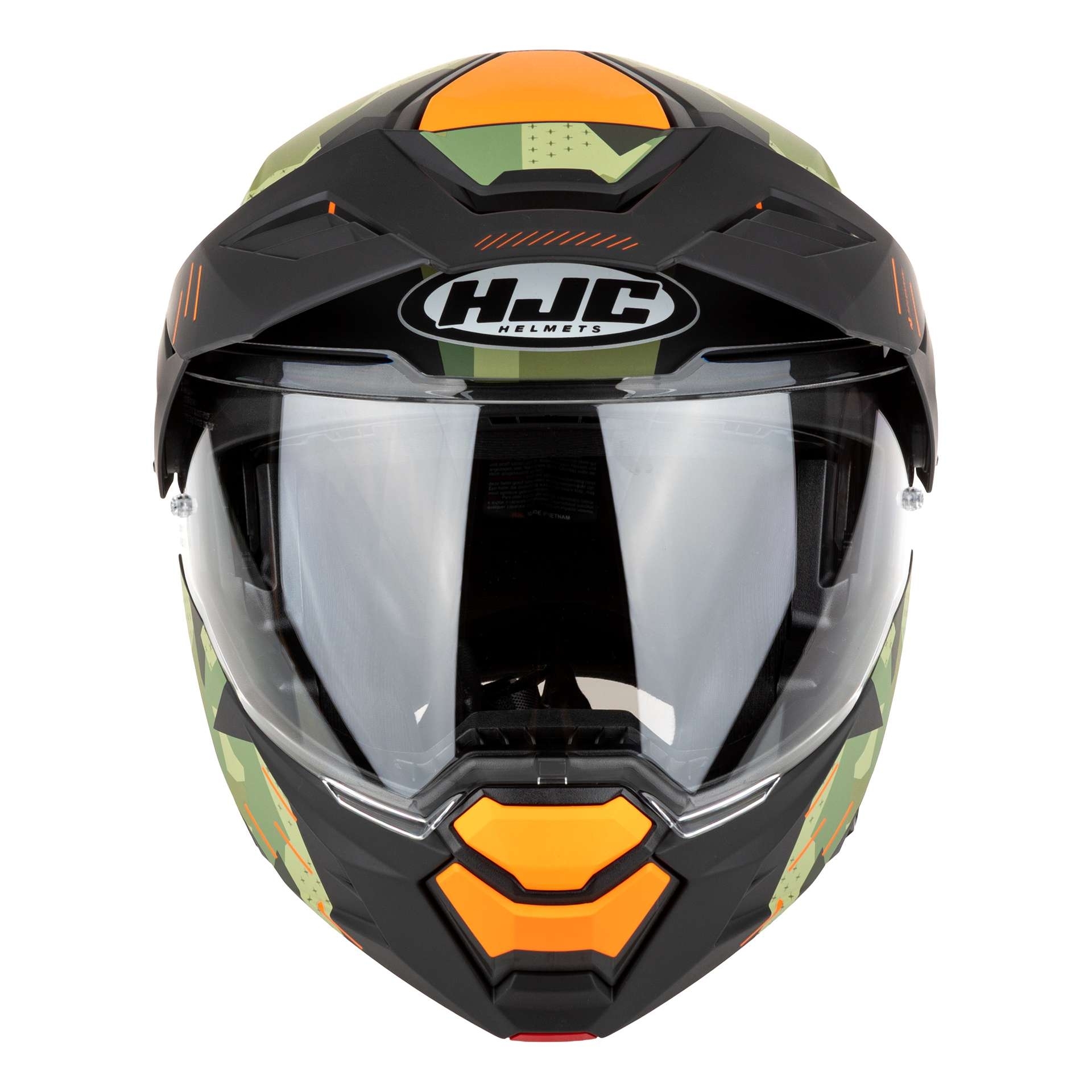 Casque modulable HJC i80 Roki MC47SF noir/vert/orange mat - Casque ...