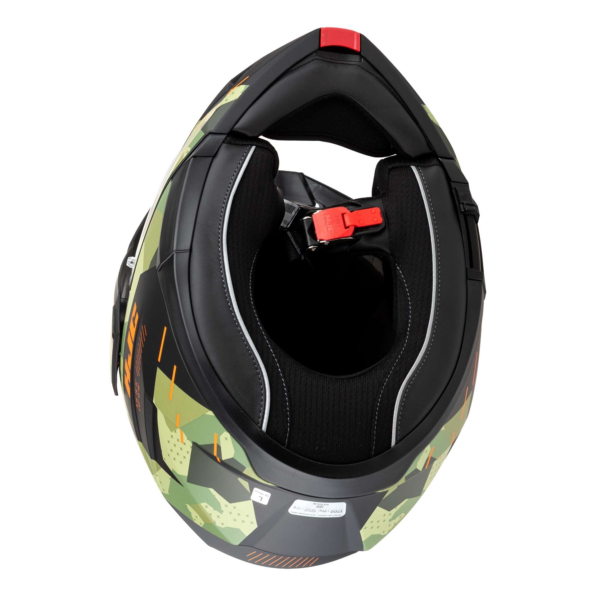 Casque modulable HJC i80 Roki MC47SF noir/vert/orange mat - Casque ...