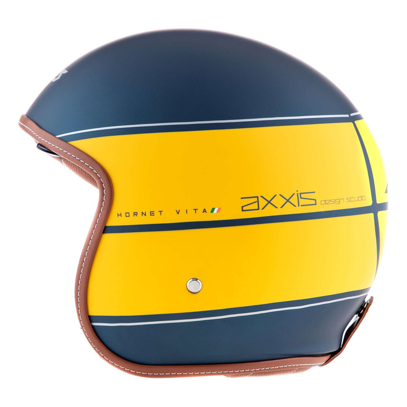 Casque jet Axxis Hornet SV Vita jaune mat (ECE 22.05) - Casque jet sur ...