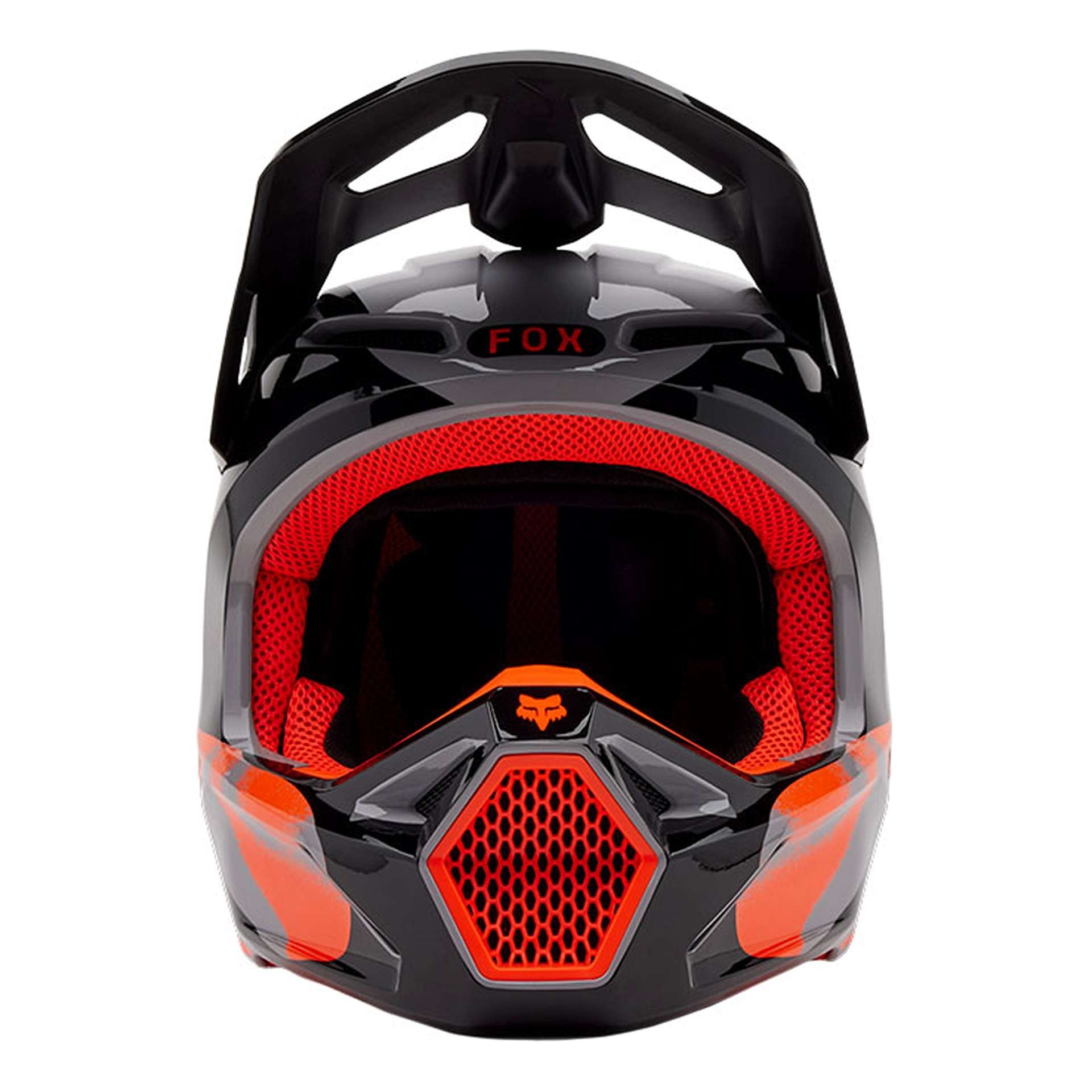 Casque cross Fox Racing V1 Emotion steal grey - Casque moto cross sur ...