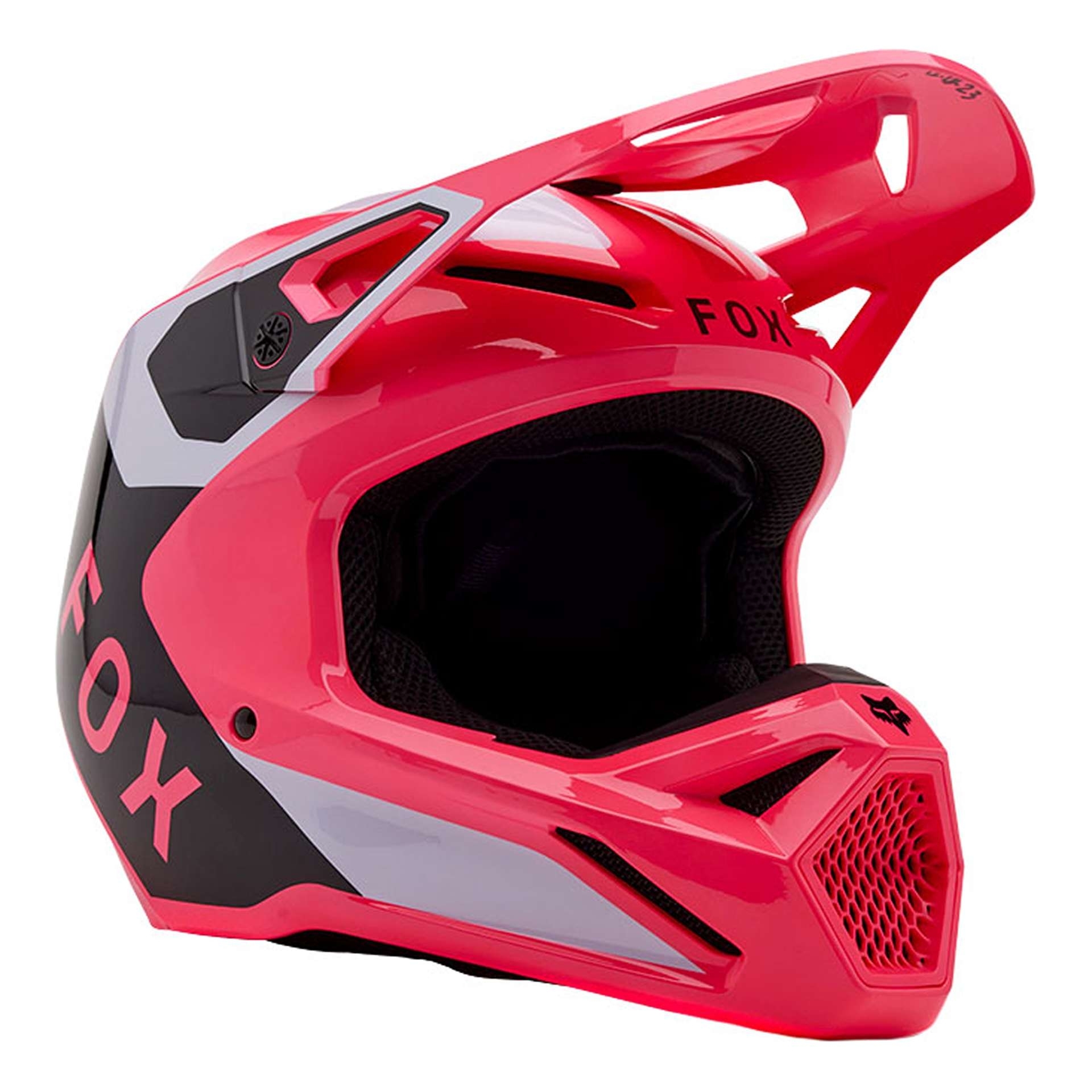 Casque cross Fox Racing V1 Lean pink - Casque moto cross sur La Bécanerie