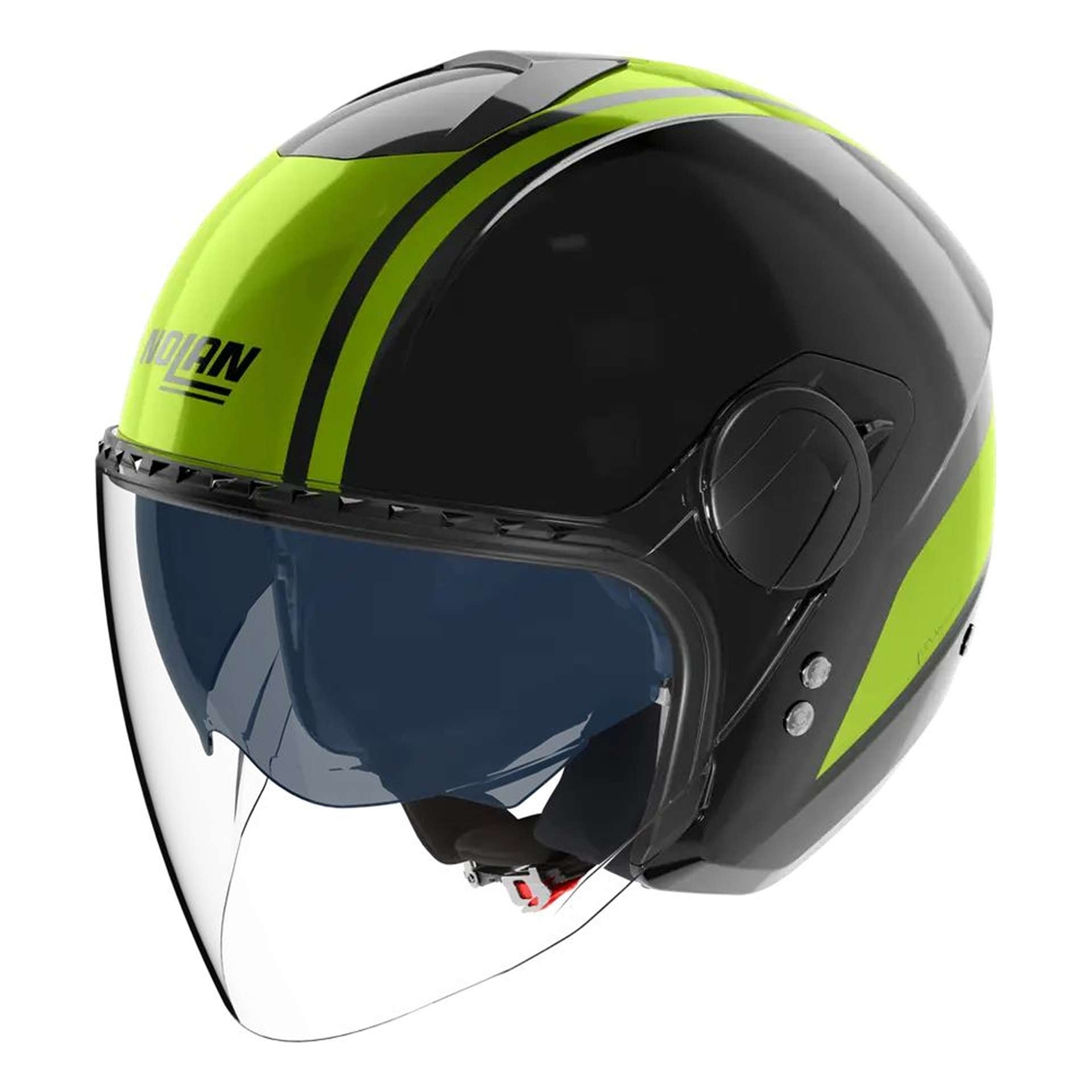 Casque jet Nolan N20-2 Visor Dolce Vita 352 noir/jaune - Casque jet sur ...