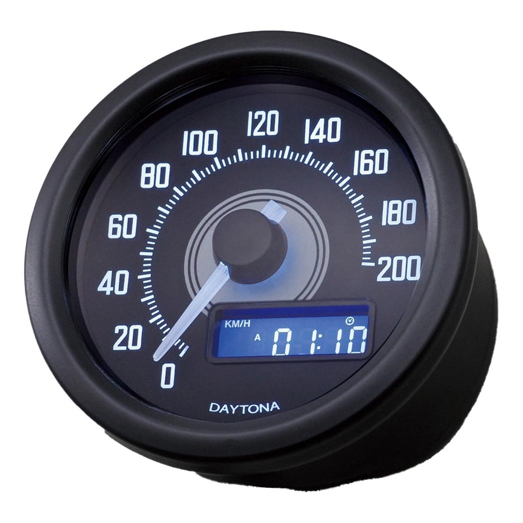 Compteur De Vitesse Daytona VELONA 60 Noir 200 Km H MPH Pi ces