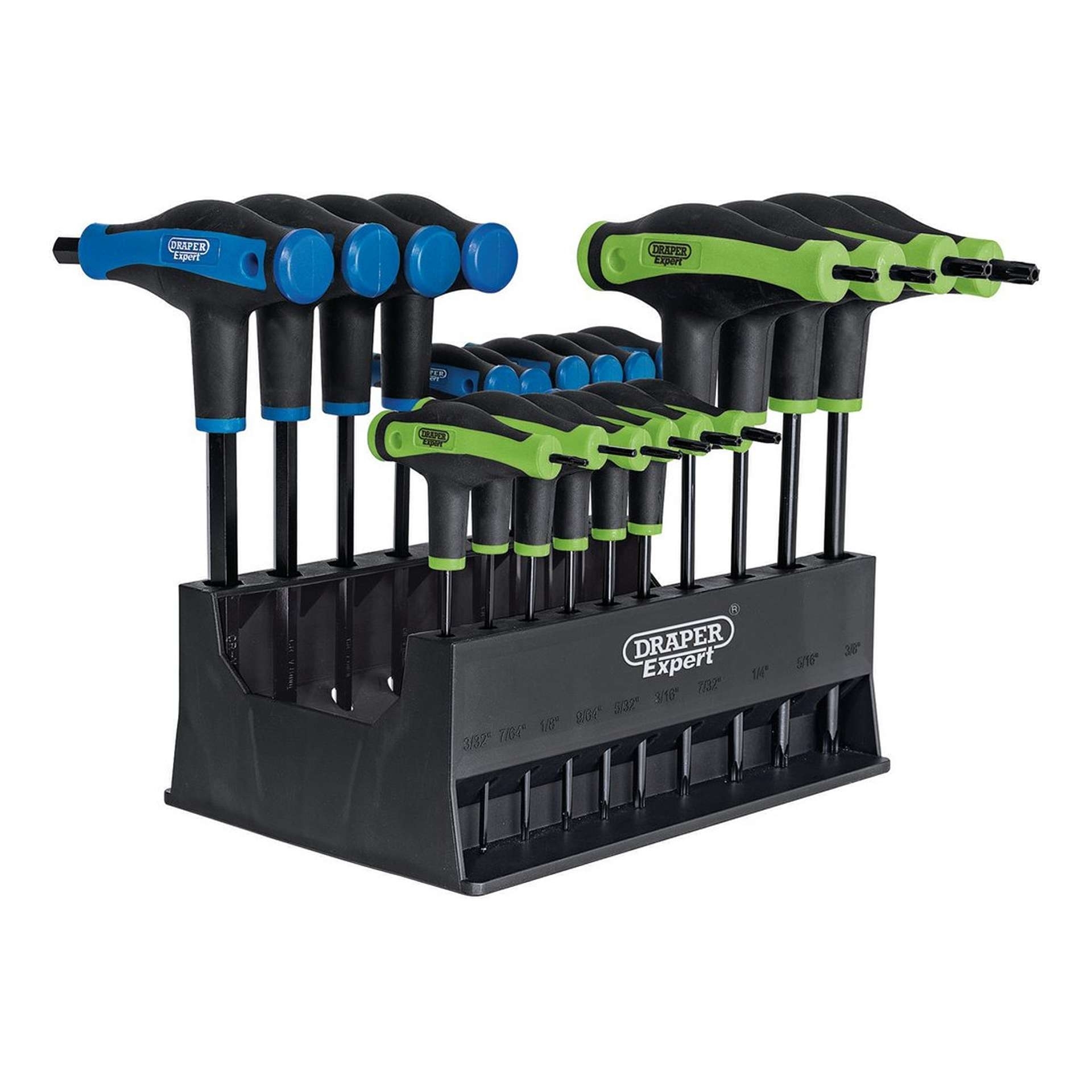 Jeu de clé allen/torx Draper à poignée ergonomique (20 pièces ...