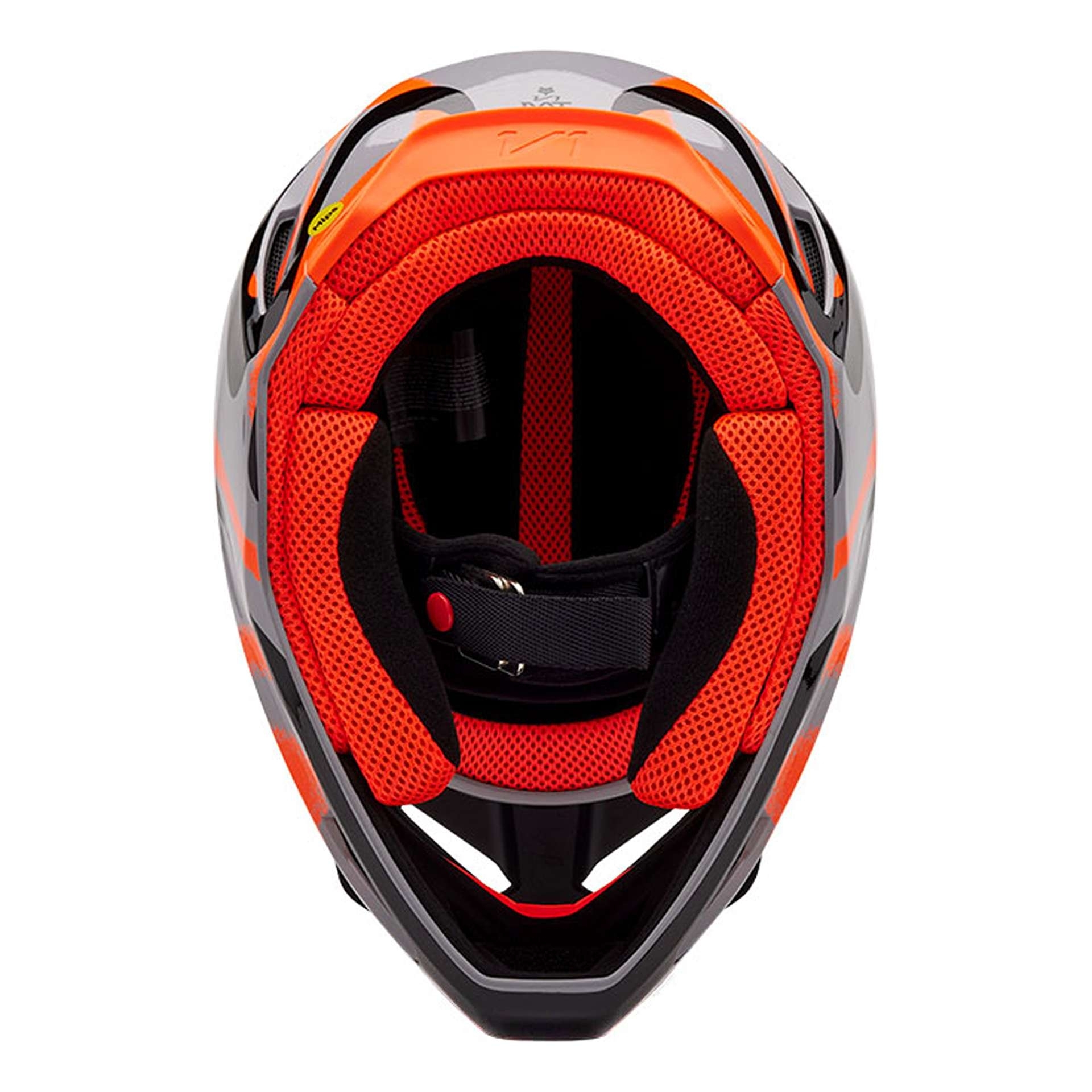 Casque cross Fox Racing V1 Emotion steal grey - Casque moto cross sur ...