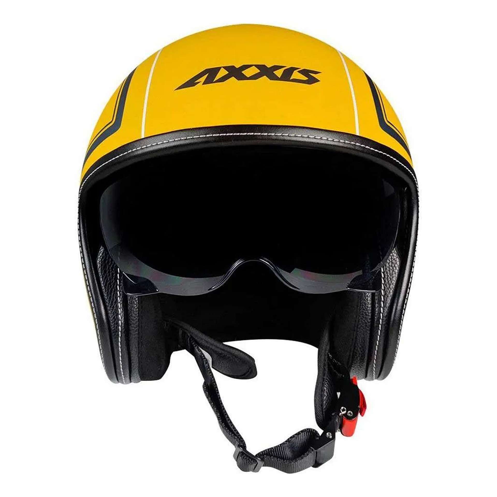 Casque jet Axxis Hornet SV Royal jaune mat (ECE 22.05) - Casque jet sur ...