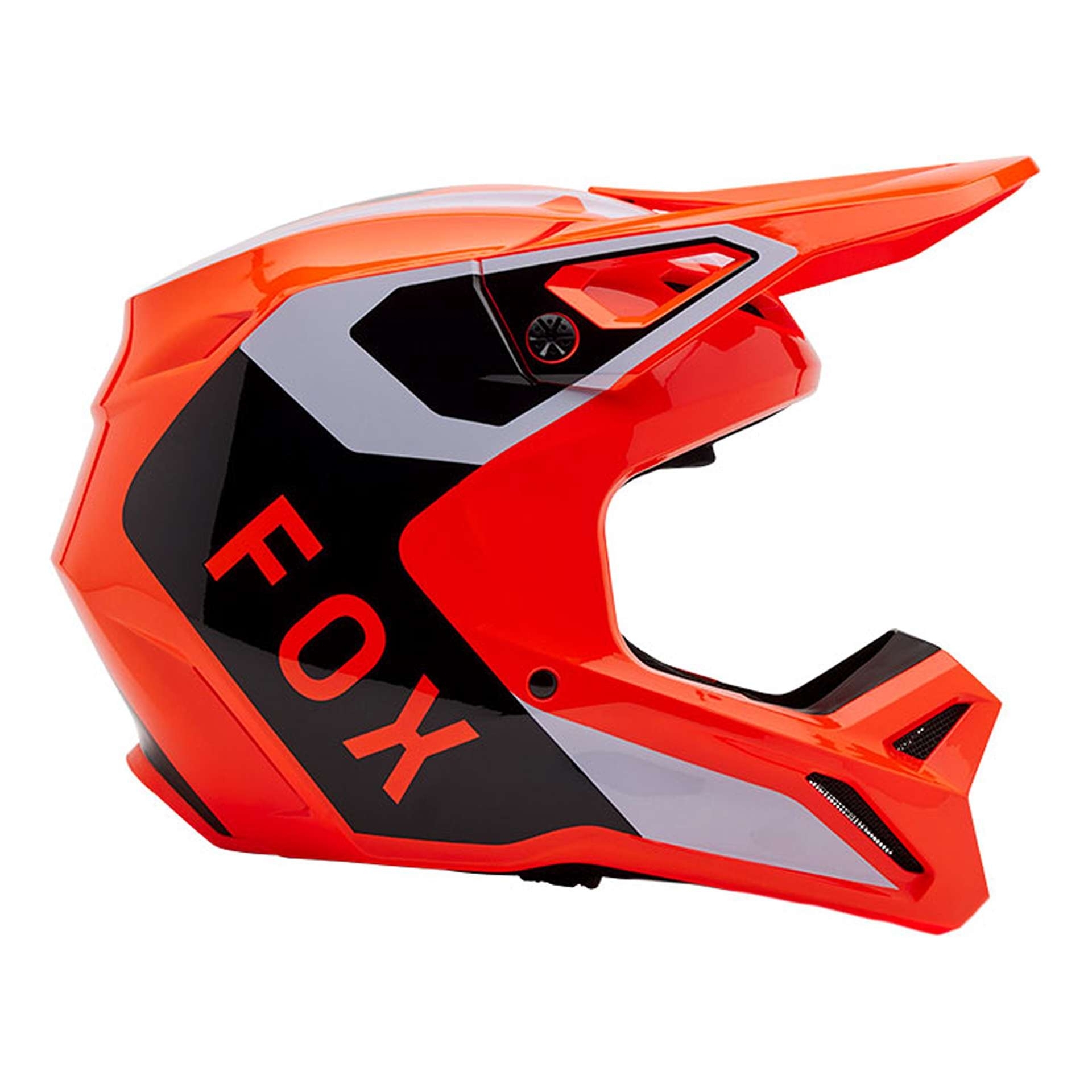 Casque cross enfant Fox Racing Youth V1 Lean orange fluo - Casque moto ...
