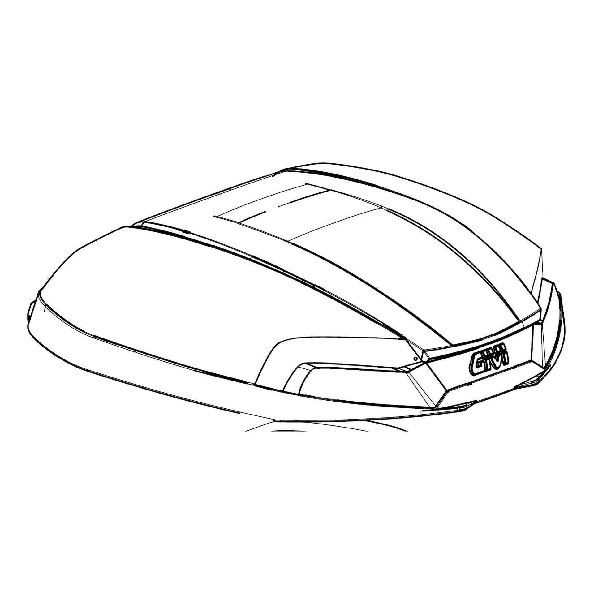 Couvercle complet pour top case Givi RIVIERA E46NT2 - Pièces Bagagerie sur La Bécanerie