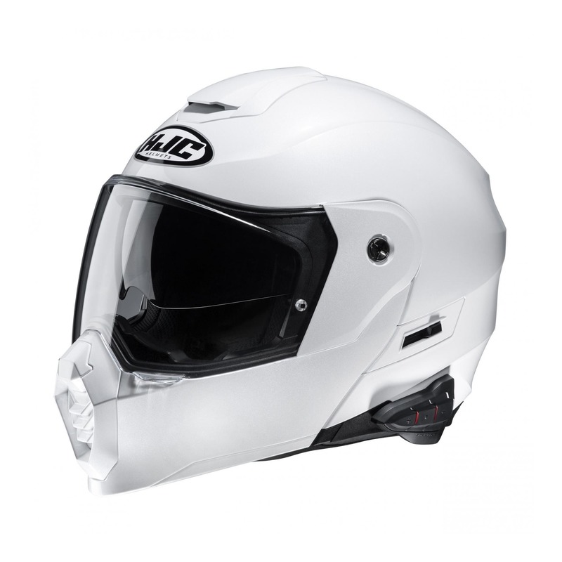 Casque modulable HJC C80 Uni Pearl white - Casque modulable sur La ...
