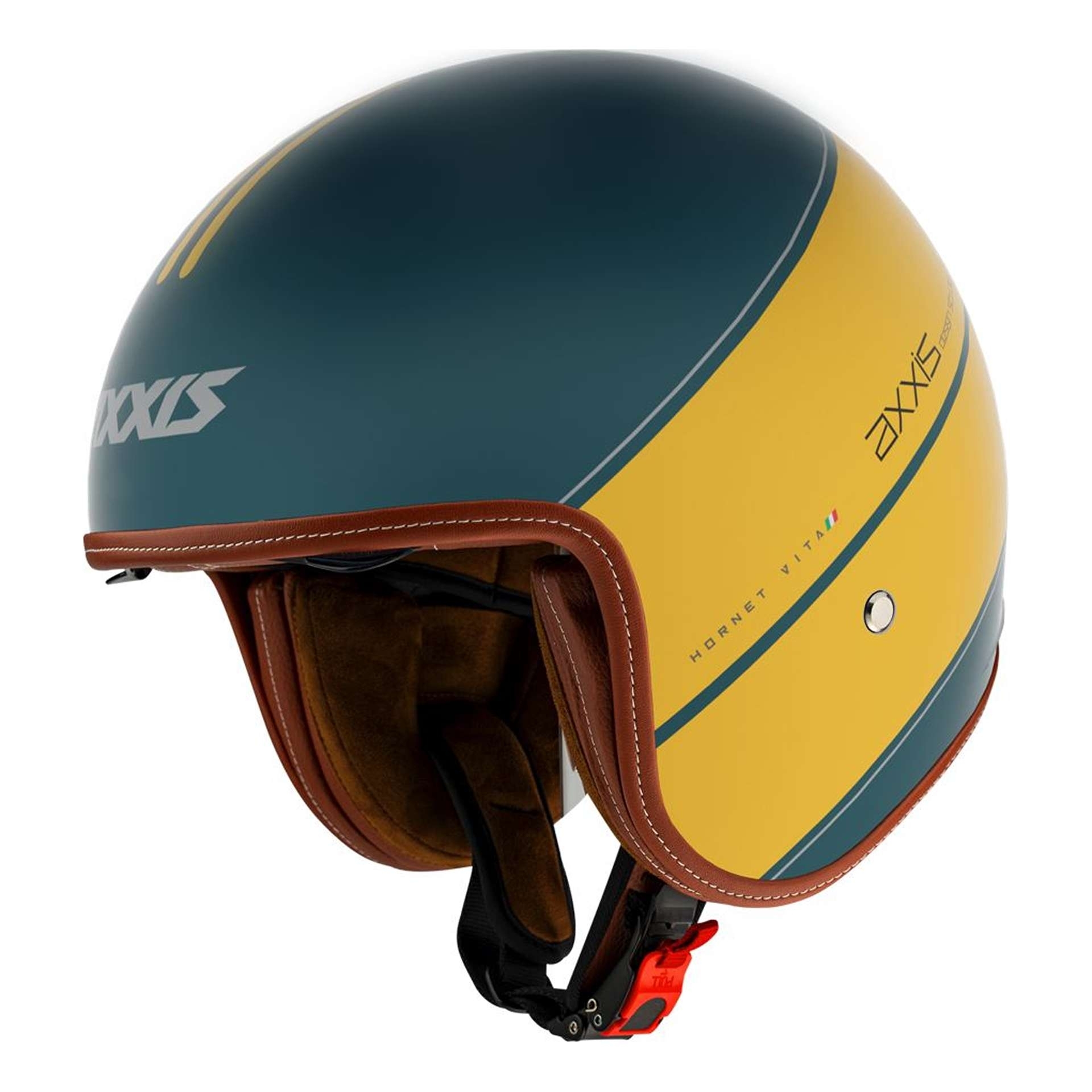 Casque jet Axxis Hornet SV Vita jaune mat - Casque moto sur La Bécanerie