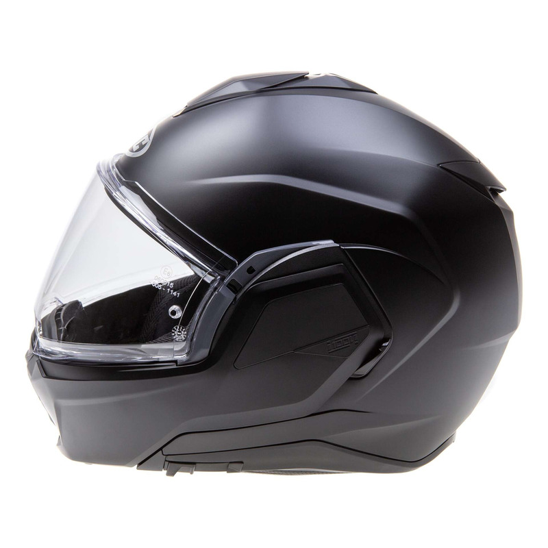 Casque modulable HJC i100 semi flat noir mat - Casque modulable sur La ...