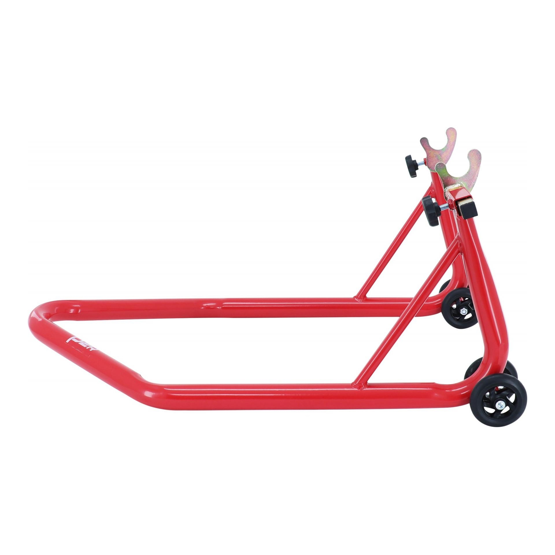 Béquille de stand monobloc lève moto arrière universel rouge - Atelier ...