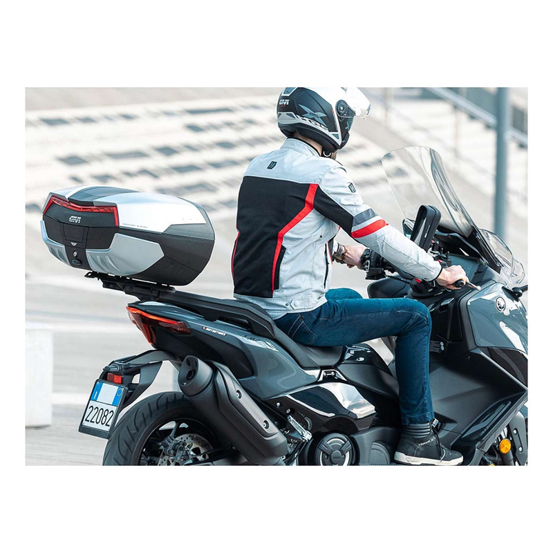 Top case Givi Maxia 5 V58N 58 Litres titane catadioptre rouge - Pièces Bagagerie sur La Bécanerie