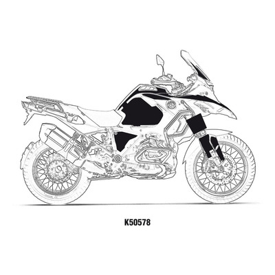 Kit déco avant Uniracing 40th Anniversary bleu BMW R 1250 GS 19-23 ...