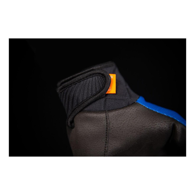 Gant textile/cuir Icon Anthem 2 bleu - Équipement route sur La Bécanerie