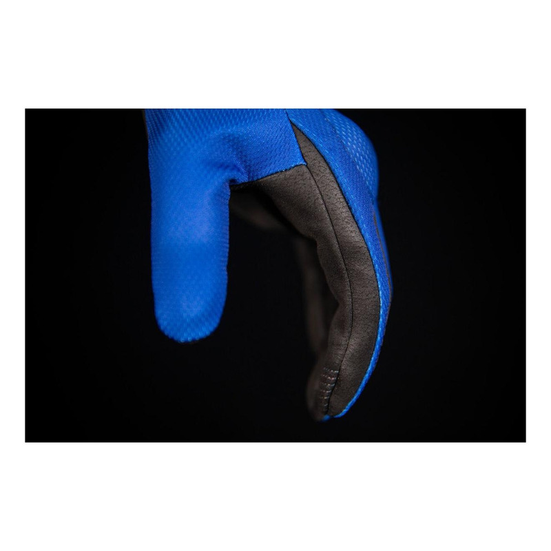Gant textile/cuir Icon Anthem 2 bleu - Équipement route sur La Bécanerie