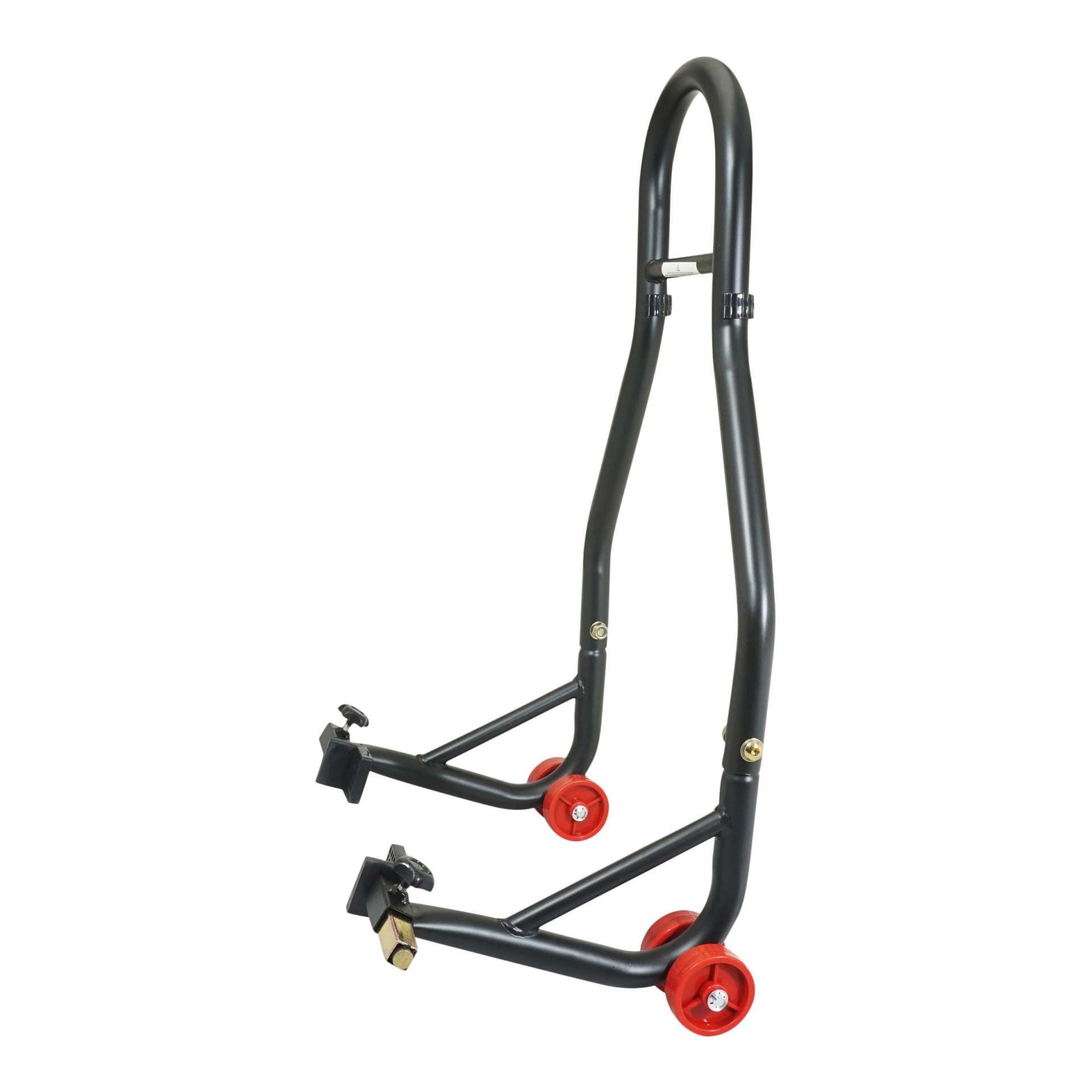 Béquille renforcée acier noir moto avant et arrière - Atelier & Stand ...