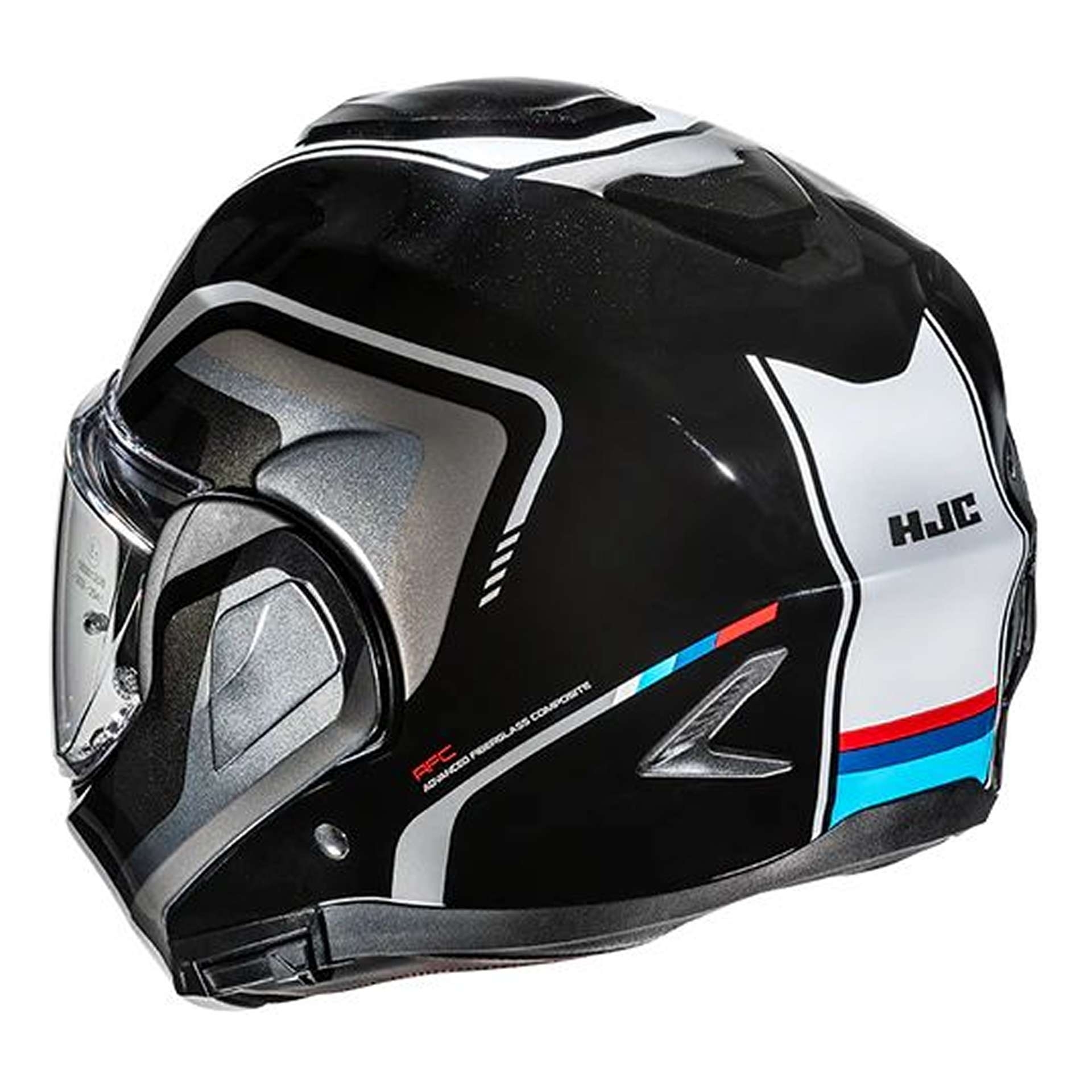 Casque modulable HJC F100 Reff MC1 noir/gris brillant - Casque ...