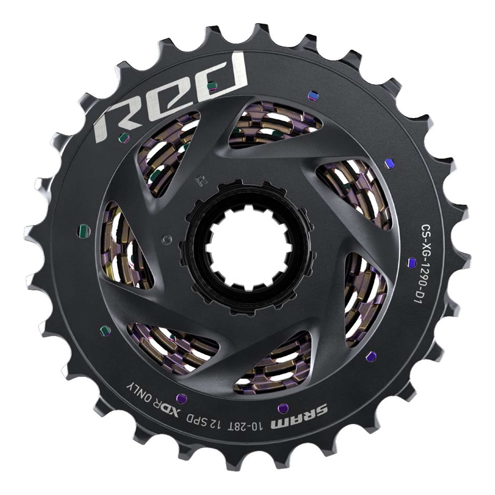 Cassette Sram RED AXS XG-1290 12v XDR rainbow - Partie cycle vélo sur ...