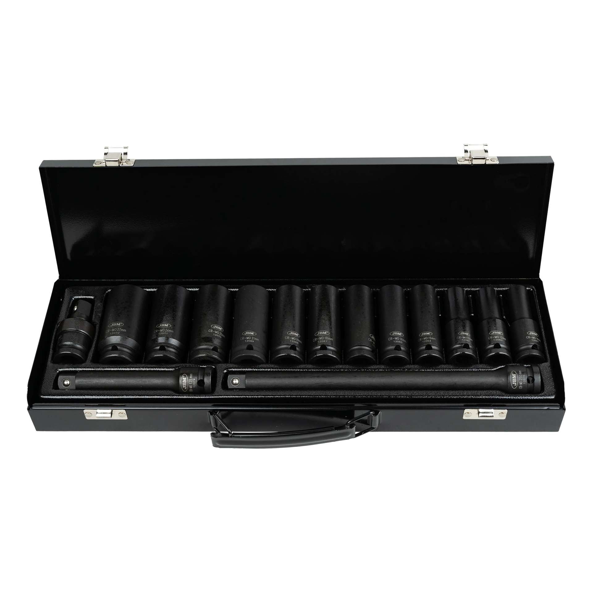 Coffret douilles à choc 6 pans JBM 1/2’’ – 15 pièces - Outillage à main sur La Bécanerie