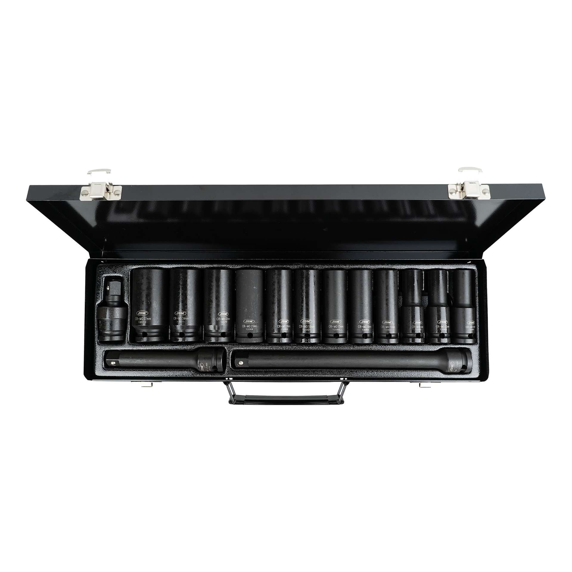 Coffret douilles à choc 6 pans JBM 1/2’’ – 15 pièces - Outillage à main sur La Bécanerie